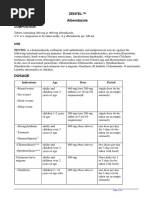 Zentel Safety Information For Patients | PDF | Wellness