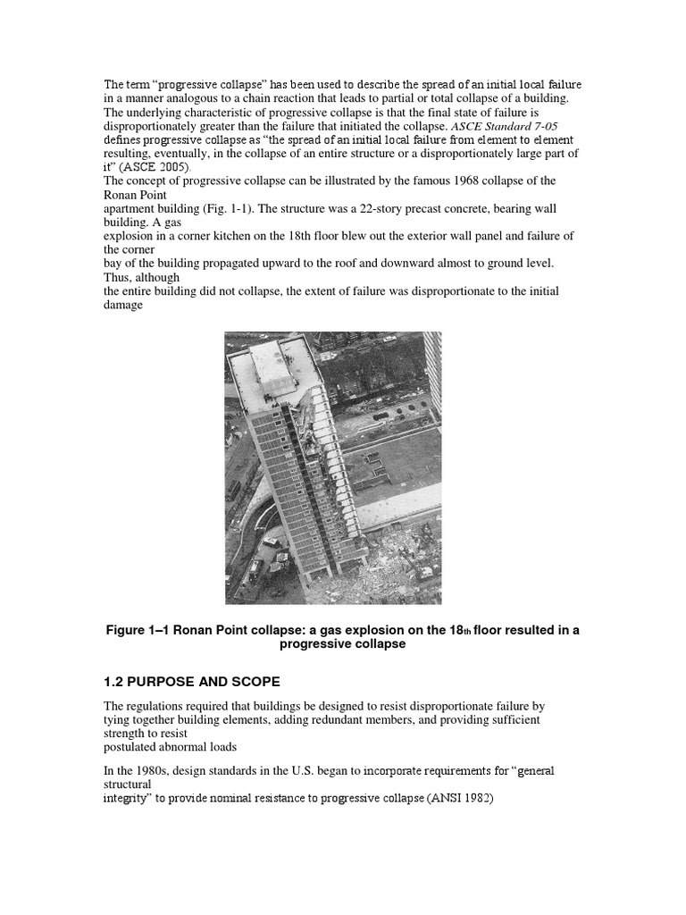 1.2 Purpose and Scope: - 1 Ronan Point Collapse: A Gas Explosion On The ...