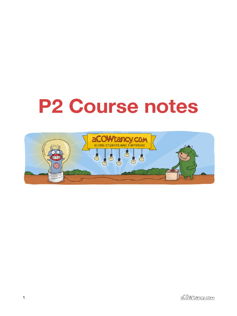 ACCA P2 Course Notes | PDF | Income Statement | Financial Statement