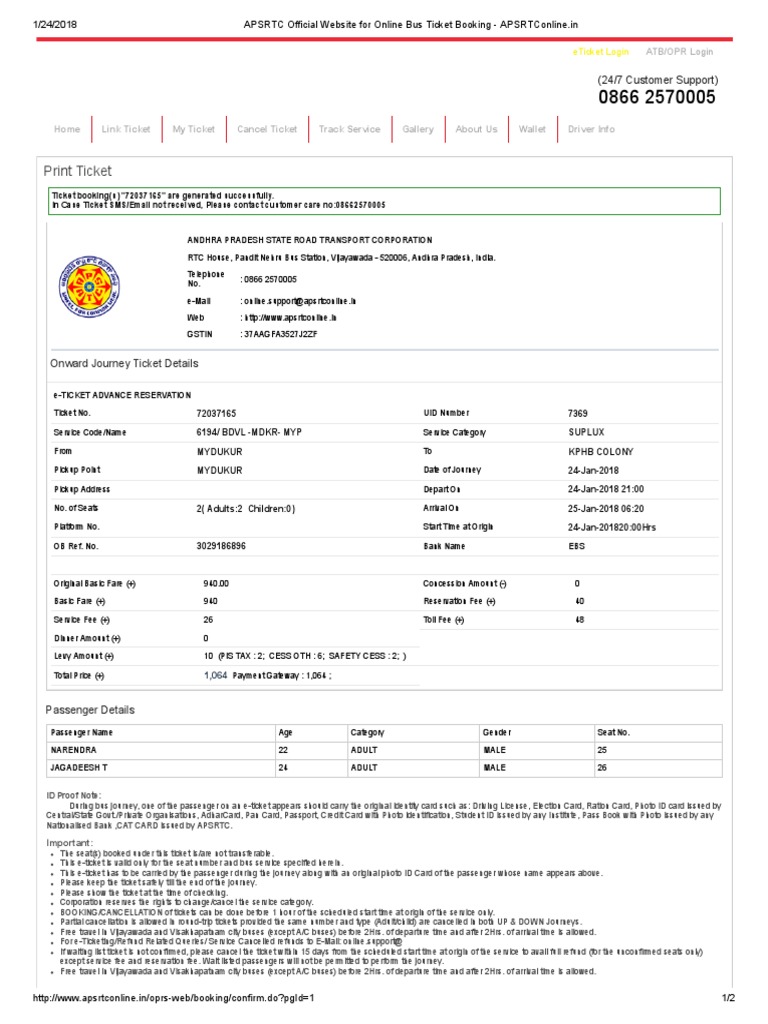 APSRTC Official Website For Online Bus Ticket Booking - APSRTConline ...