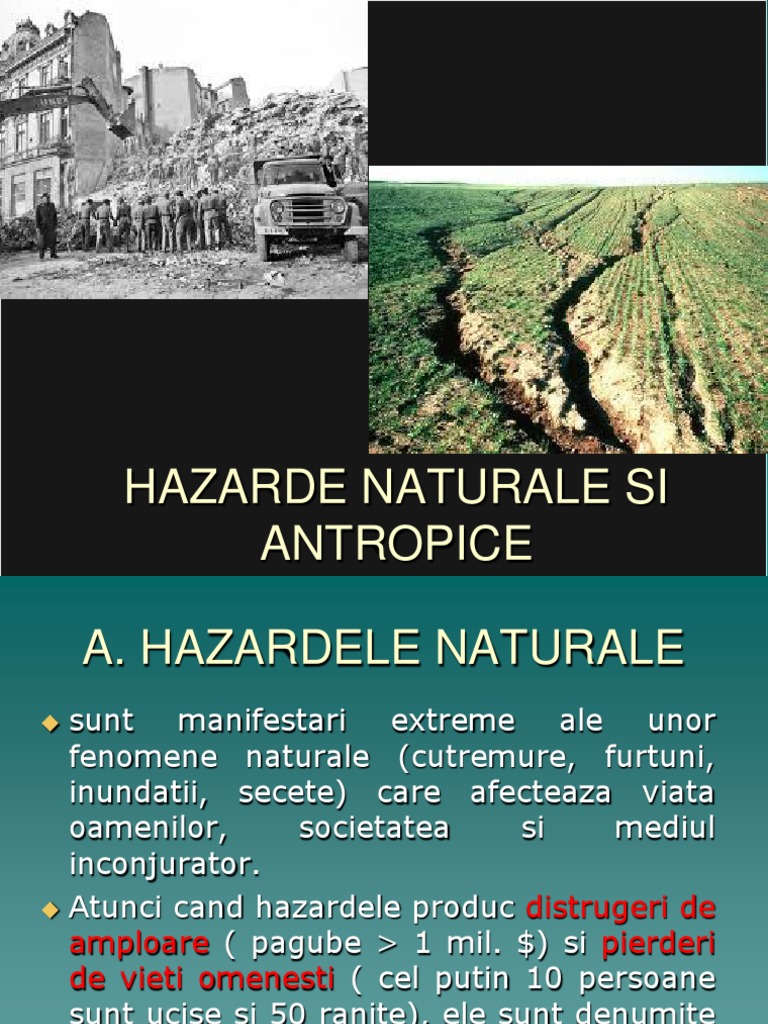 I Hazarde Naturale Si Antropice | PDF