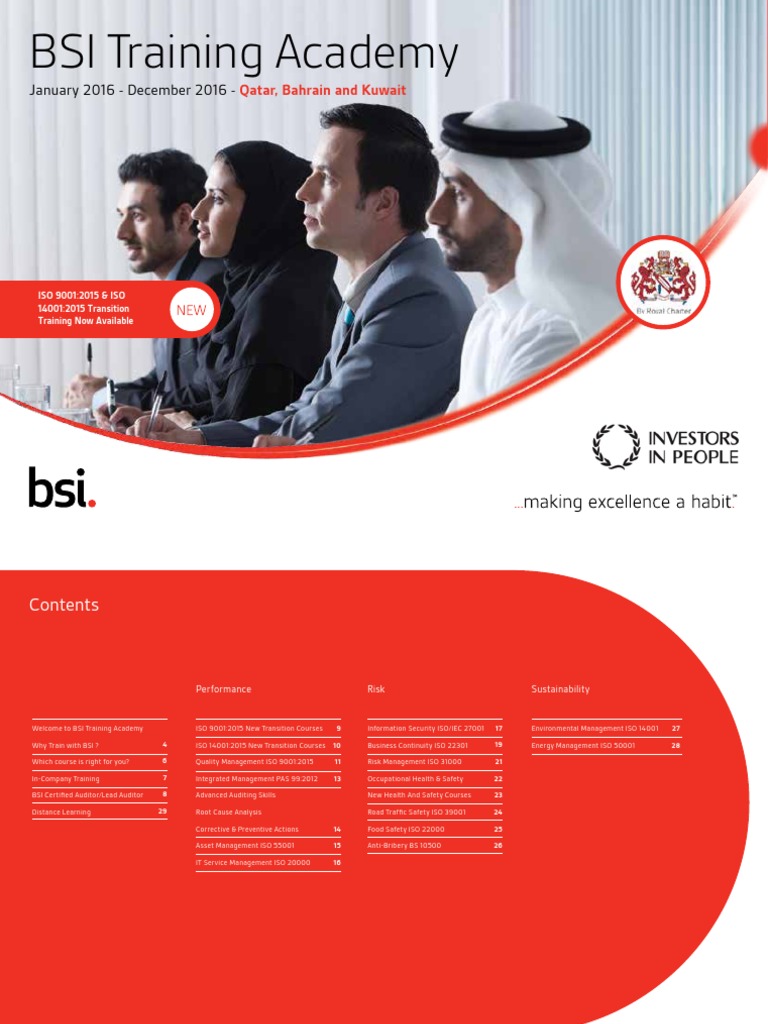 Bsi Training Qatar 2016 | PDF | Audit | Internal Audit