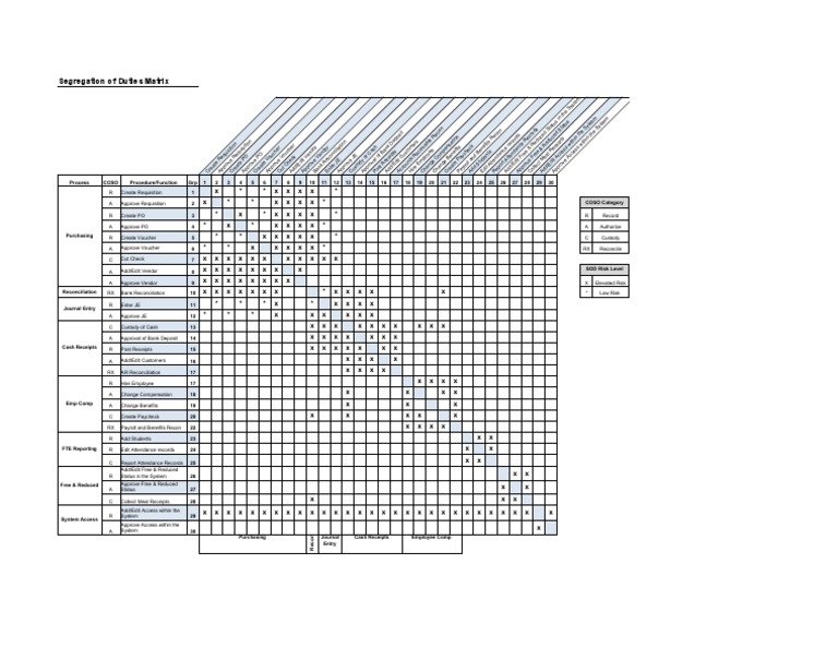 SOD Matrix | PDF | Business (General)