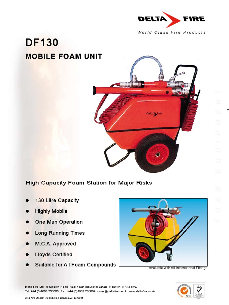 Portable Foam Equipment DF130 | PDF | Manufactured Goods | Chemicals