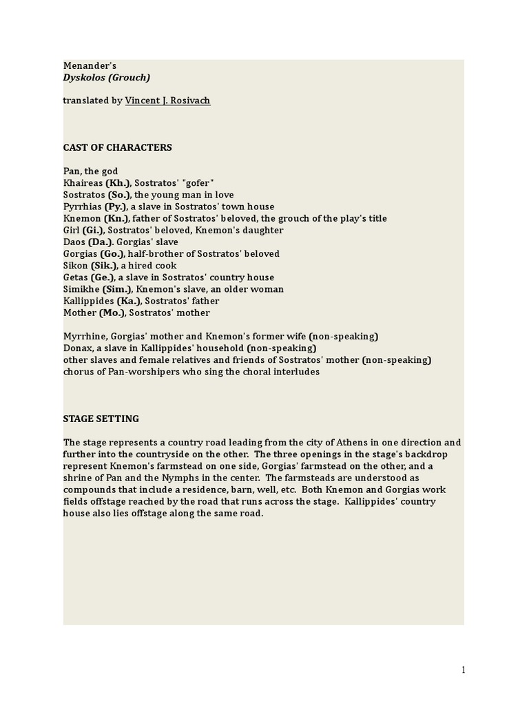 Menandar - Namćor | PDF