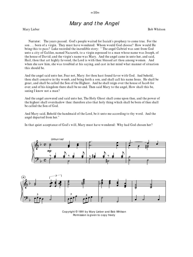 Mary and The Angel | PDF | Mary, Mother Of Jesus | Abrahamic Religions