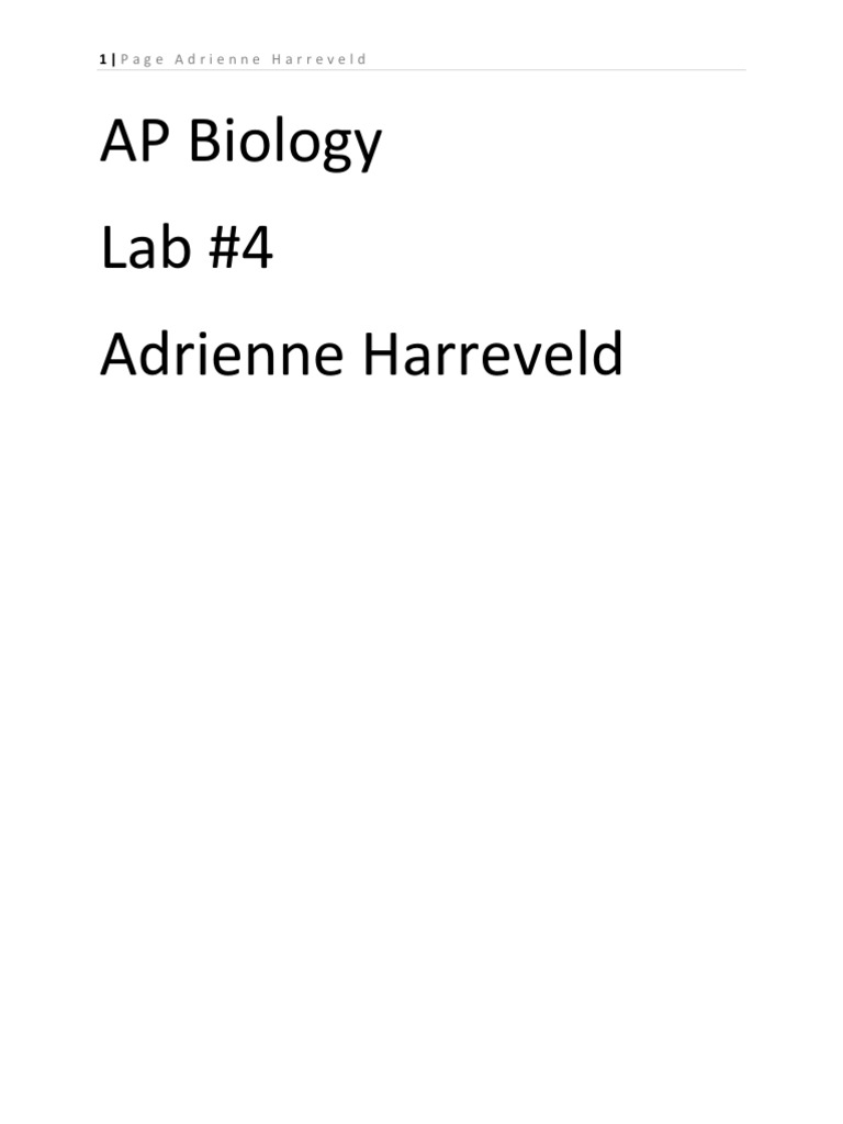 AP Bio Lab 4: Photosynthesis Insights | PDF | Photosynthesis | Chlorophyll