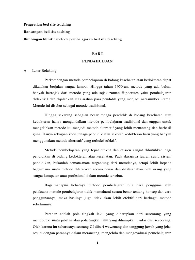 Makalah Bed Side Teaching | PDF