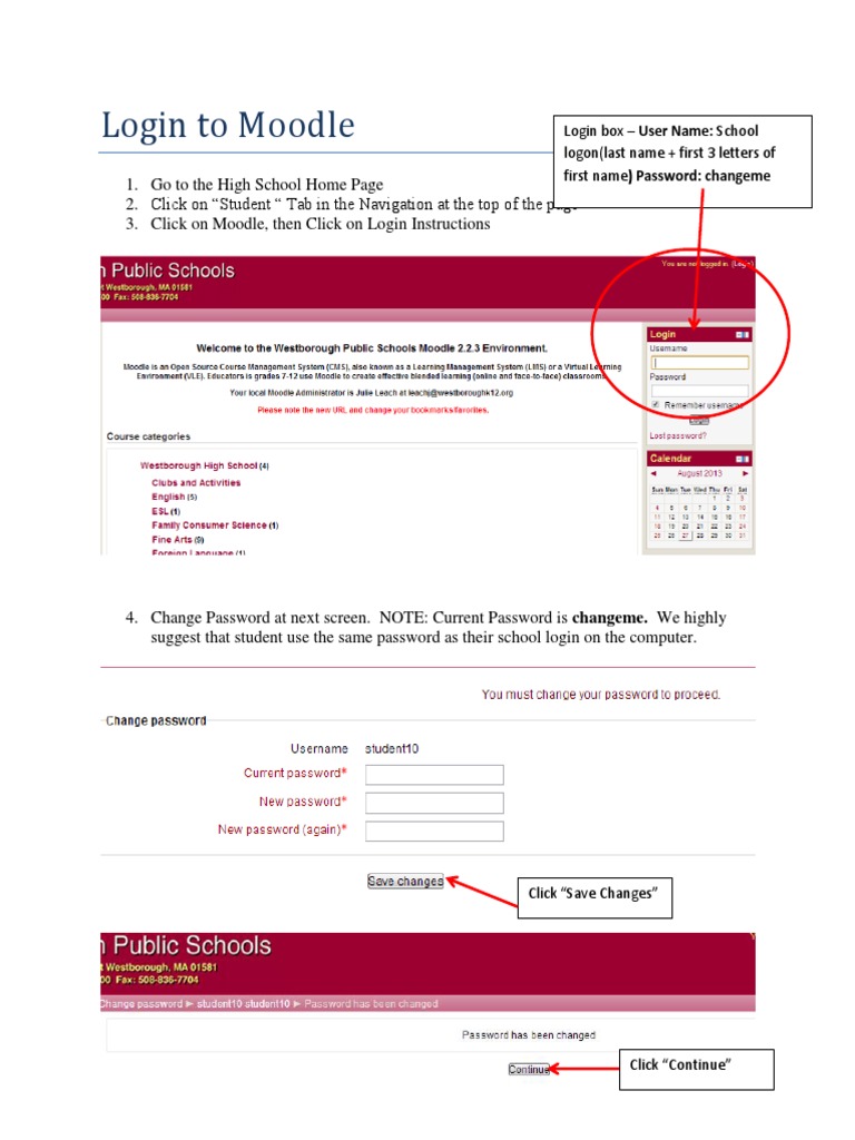 Log Into Moodle High School | PDF