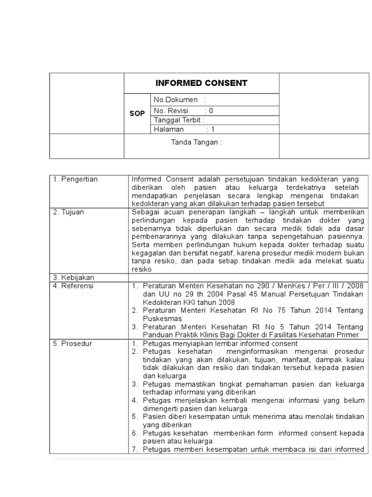 7.4.4.1,3&4 Sop Informed Consent | PDF