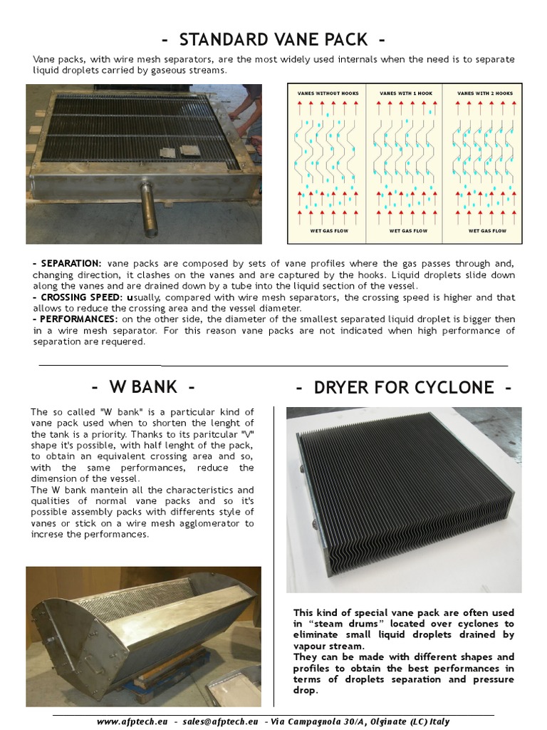 Vane Pack Separators | Download Free PDF | Wire | Gases