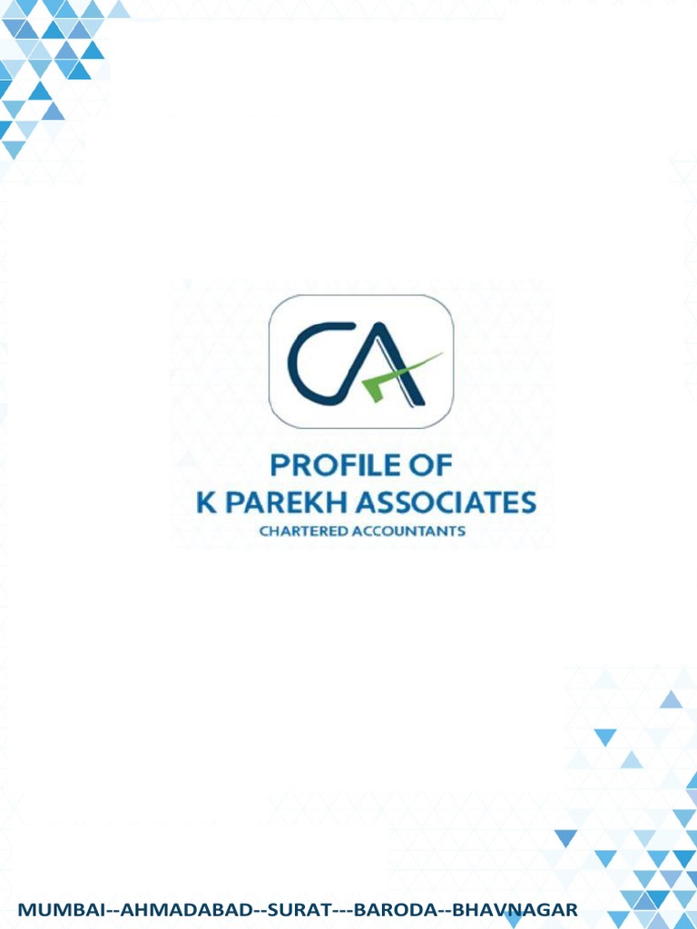 Profile of K Parekh Associates | PDF | Accountant | Accounting