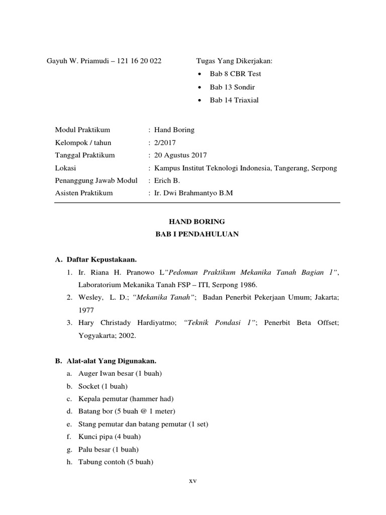 01 Hand Boring 1 | PDF