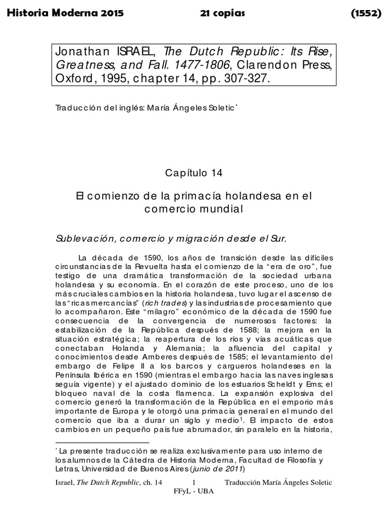 1552 - IsRAEL Jonathan I - The Dutch Republic Its Rise Greatness and ...