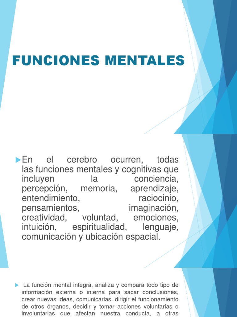 Funciones Mentales | PDF | Mente | Cerebro
