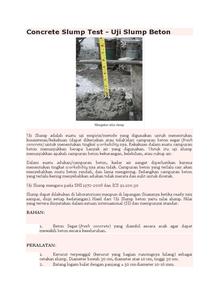 Concrete Slump Test | PDF