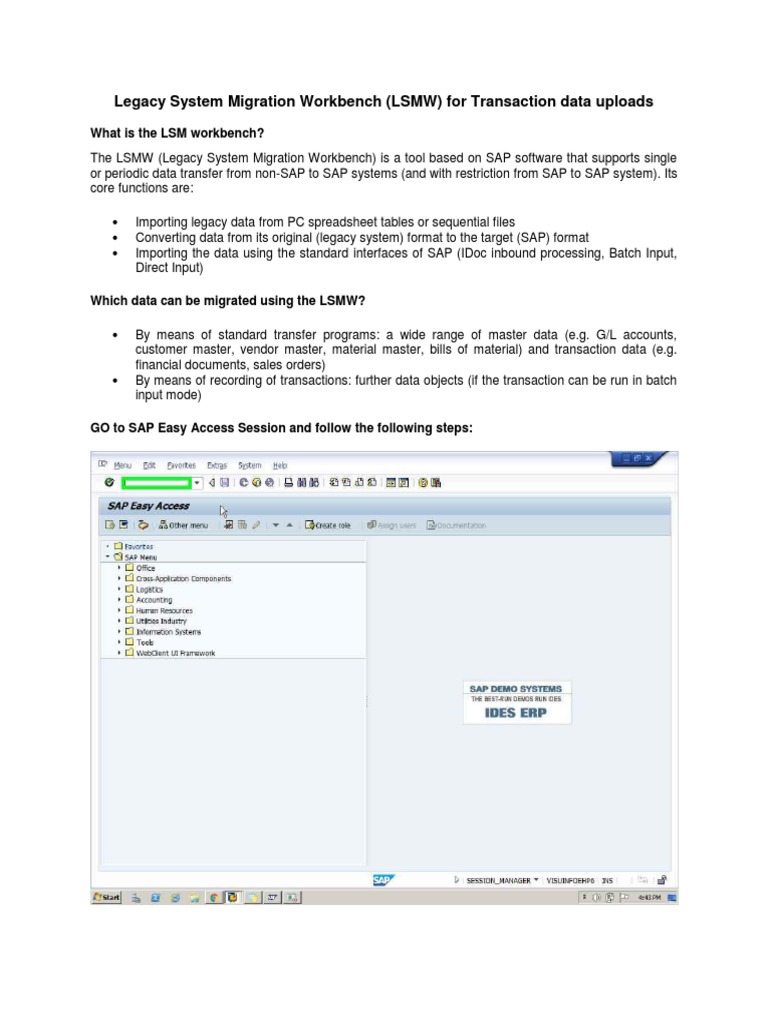SAP LSMW-Transaction Data Upload | PDF | Microsoft Excel | Debits And Credits