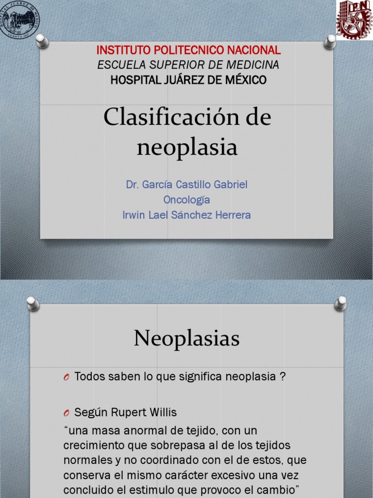 Clasificación de Neoplasias y Tumores | PDF | Neoplasias | Cáncer