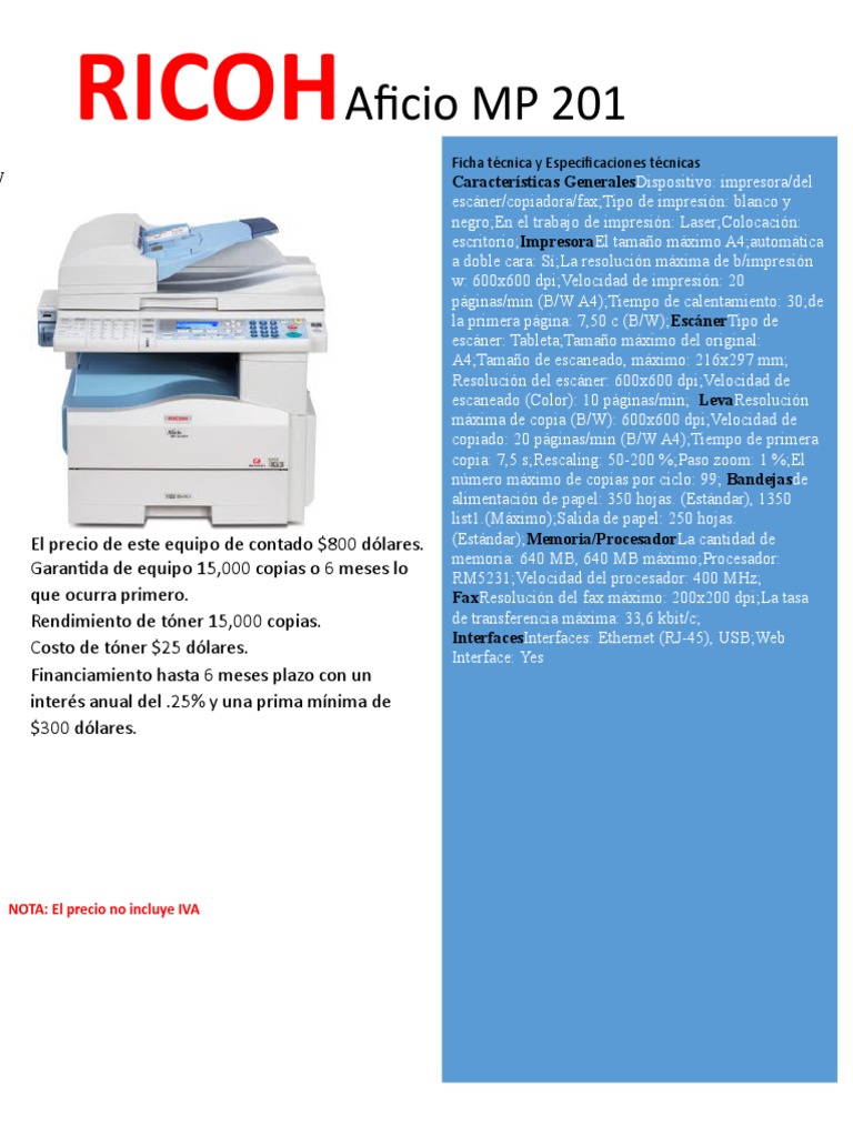 Broshur MP 201 | PDF | Escáner de imagen | Impresora (Computación)