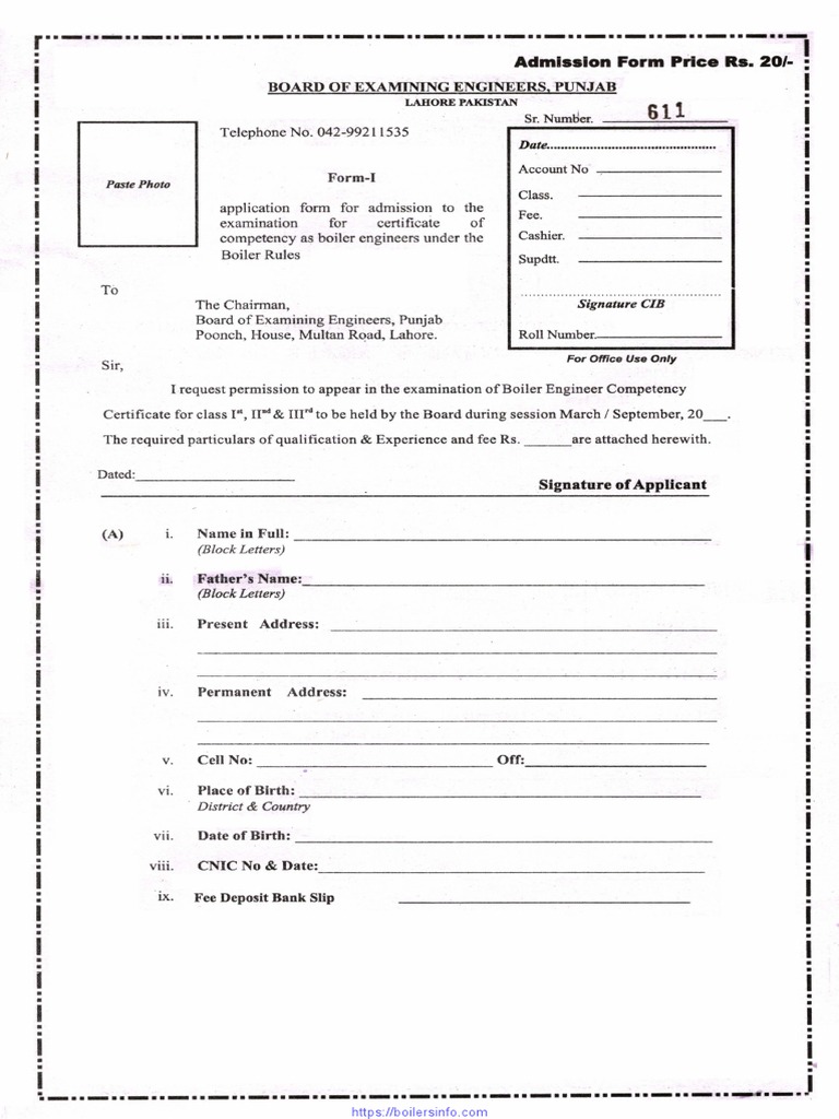 Boiler FORM NEW Photocopy Accepted PDF | PDF | Diploma | Money Order