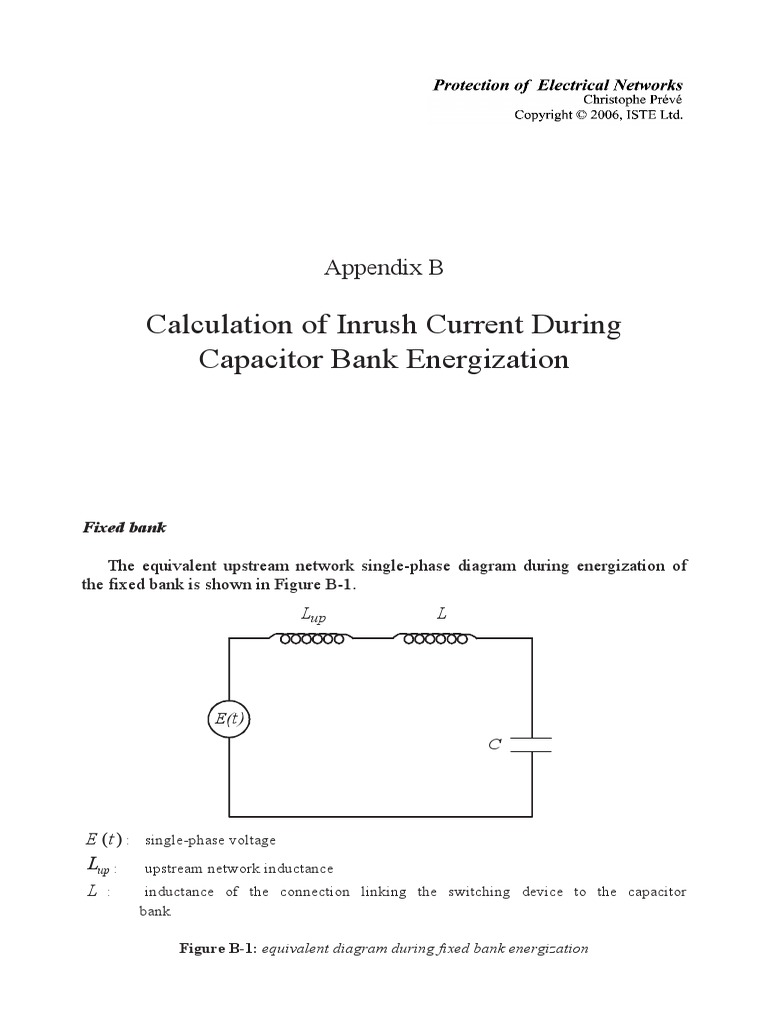 Calculation of Inrush Current During Capacitor Bank Energization | PDF ...