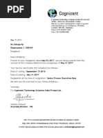 Cognizant Relieving Letter 2268172 | PDF
