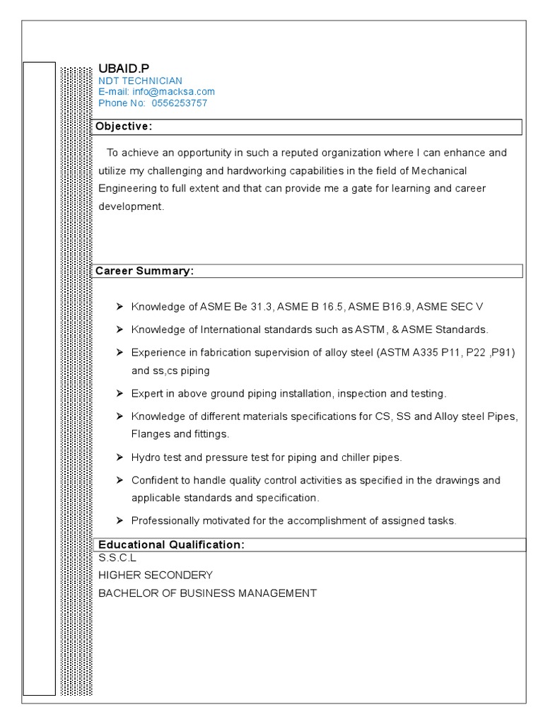 NDT Technician | Download Free PDF | Nondestructive Testing | Pipe ...