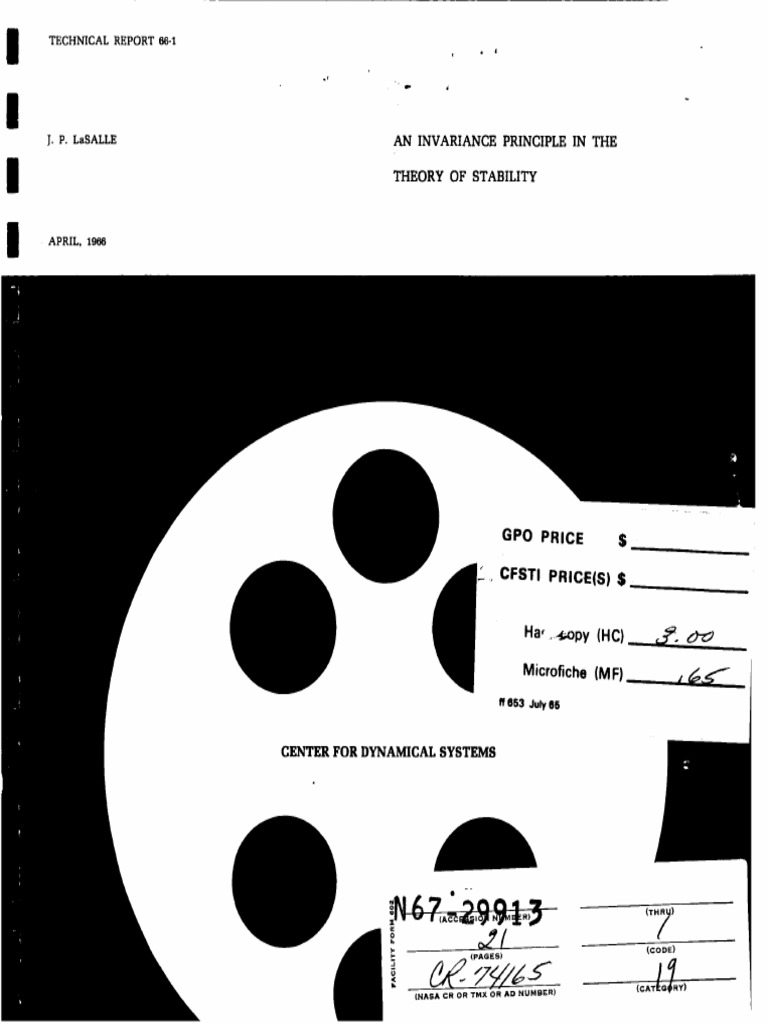 J. P. Lasalle - Paper Original - An Invariance Principle in The Theory ...