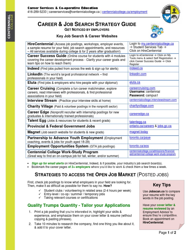 Job Search Strategies for Students | PDF | Job Hunting | Résumé