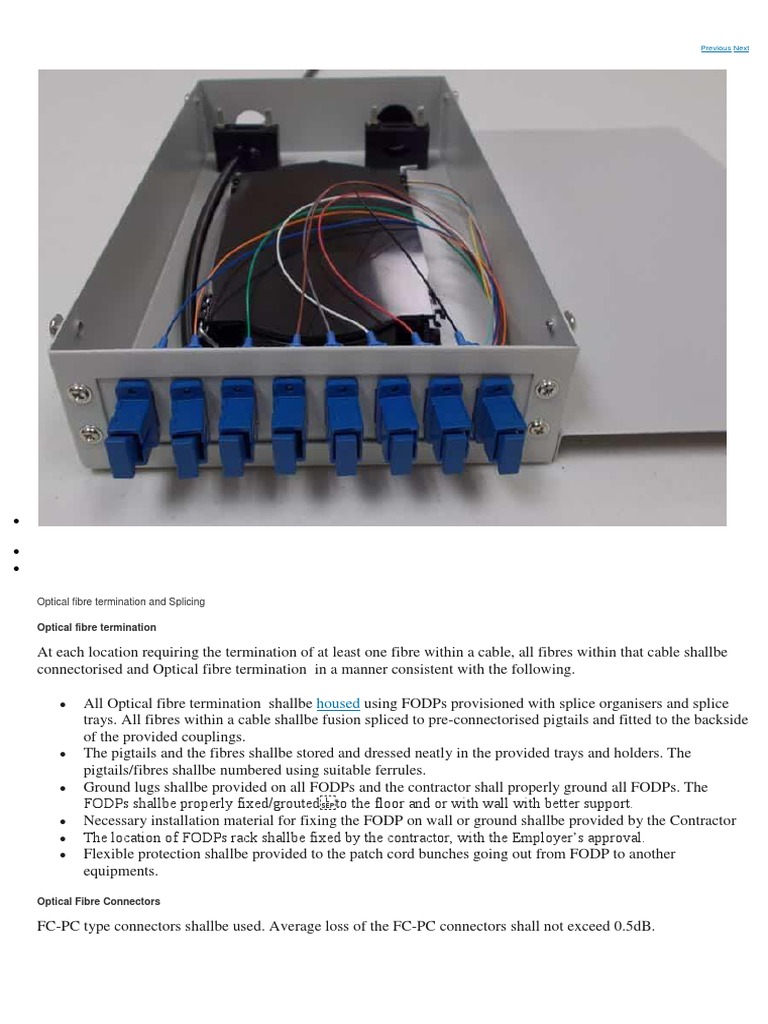 Optical Fibre Termination and Splicing | Optical Fiber | Electrical ...