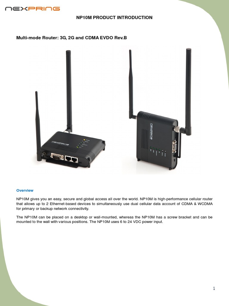 Nexpring NP10M Specification en | PDF | Gsm | Wi Fi
