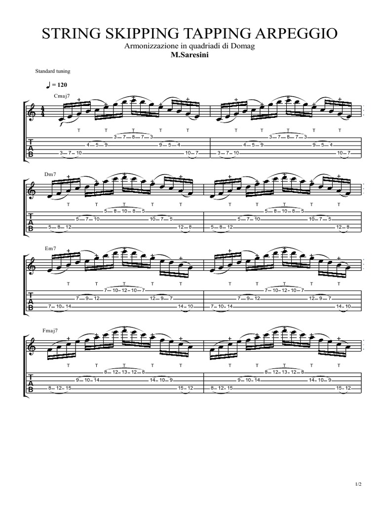 String Skipping Tapping Arpeggio | PDF | Chordophones | Celtic Music