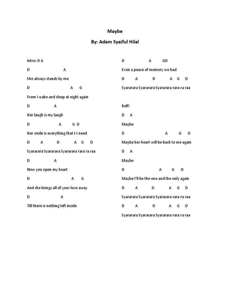 Maybe By: Adam Syaiful Hilal | PDF