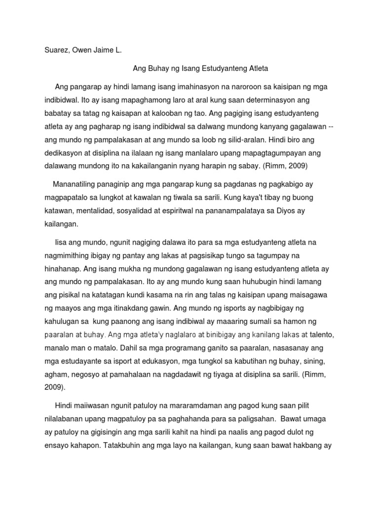 Stud Athlete | PDF
