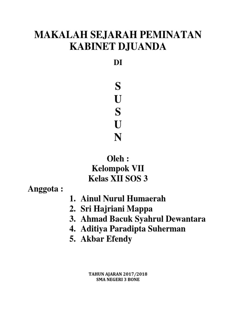 Ainul Kabinet Juanda Sejarah | PDF