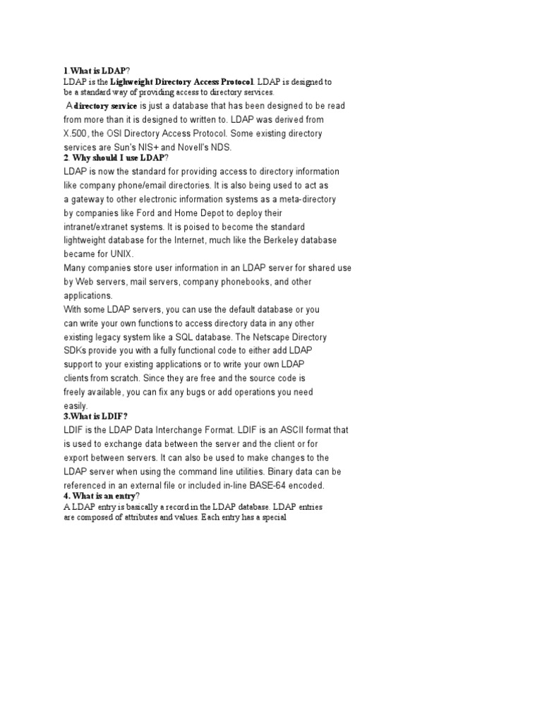 Understanding LDAP and Its Benefits | PDF | Art | Computers
