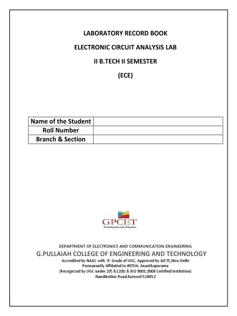 Eca Lab Manual | PDF | Electronic Oscillator | Amplifier