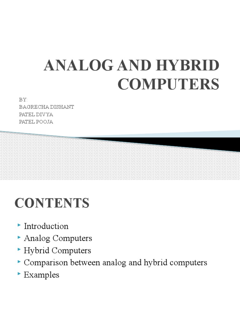 Analog and Hybrid Computers | PDF | Accuracy And Precision | Data