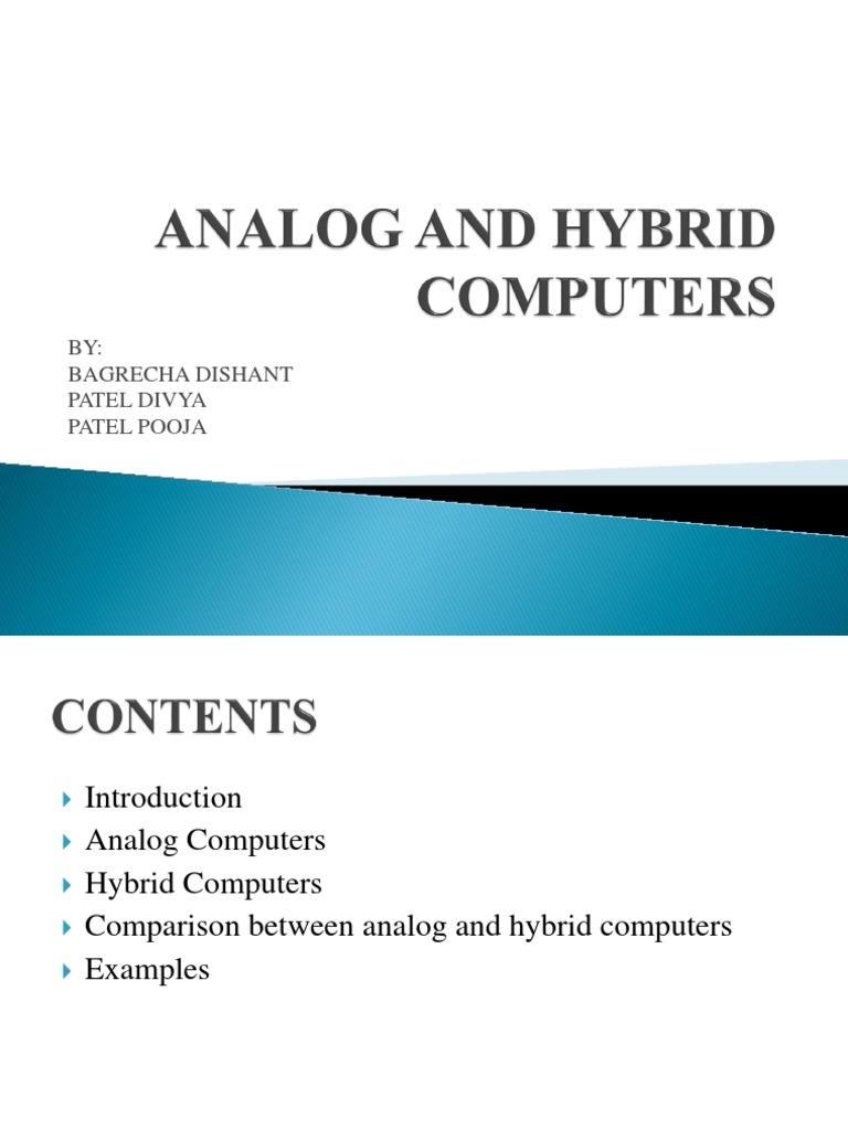 Analog and Hybrid Computers | PDF | Accuracy And Precision | Data