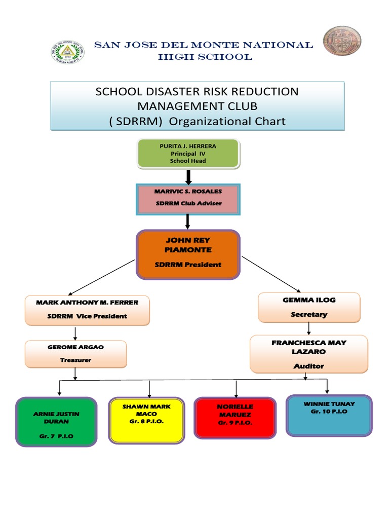 SDRRM Club Organizational Chart | PDF