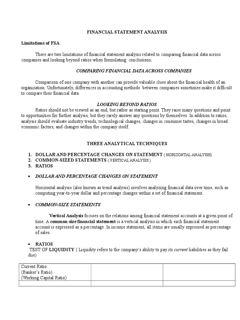 Financial Statement Analysis | PDF