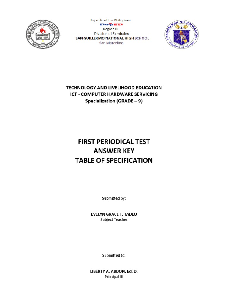 CHS Periodical Test Grade 9 | PDF | Educational Technology | Computer ...