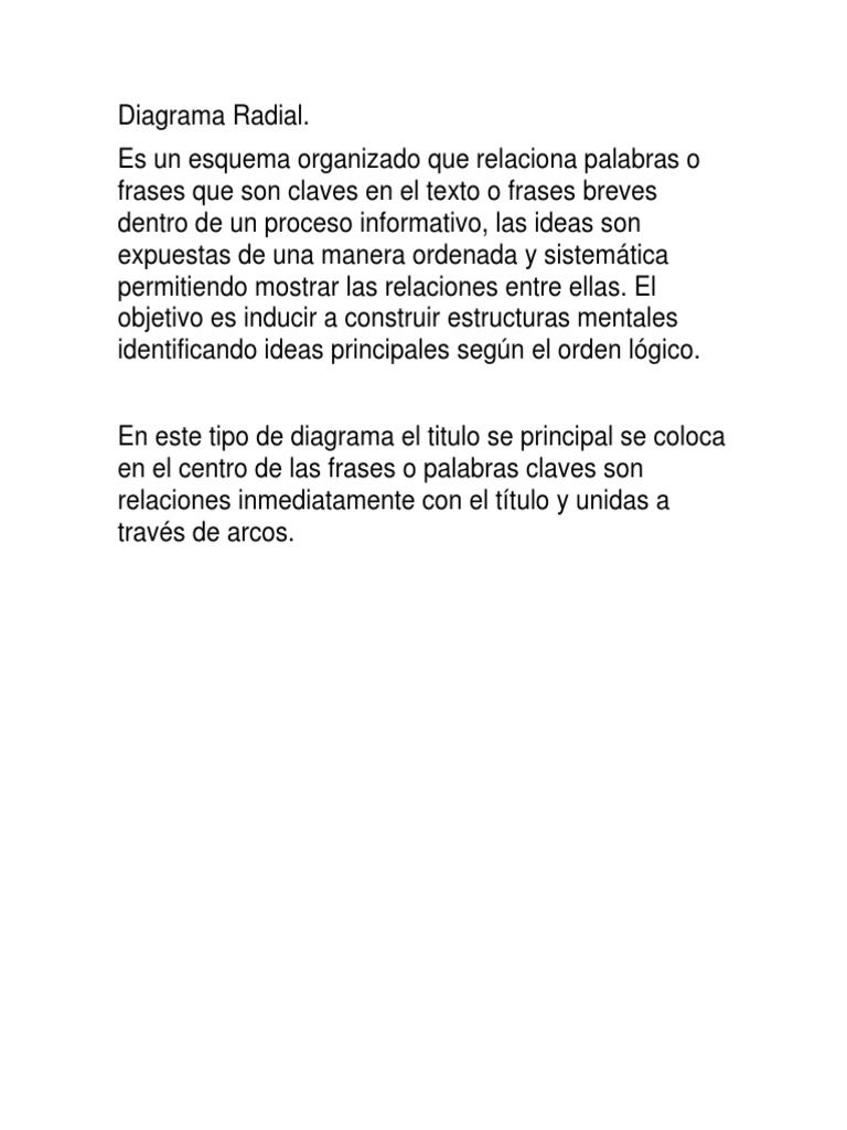 Diagrama Radial: Estructura y Uso | PDF