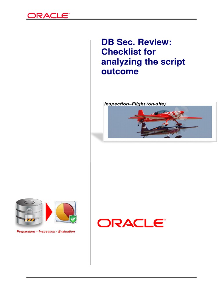 00 Oracle DBSecReview Checklist en v1.6 | PDF | Oracle Database | Sql