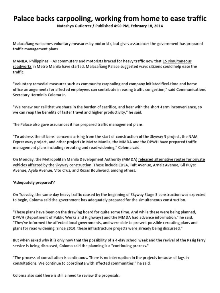 RRL's | PDF | Traffic Congestion | Public Transport