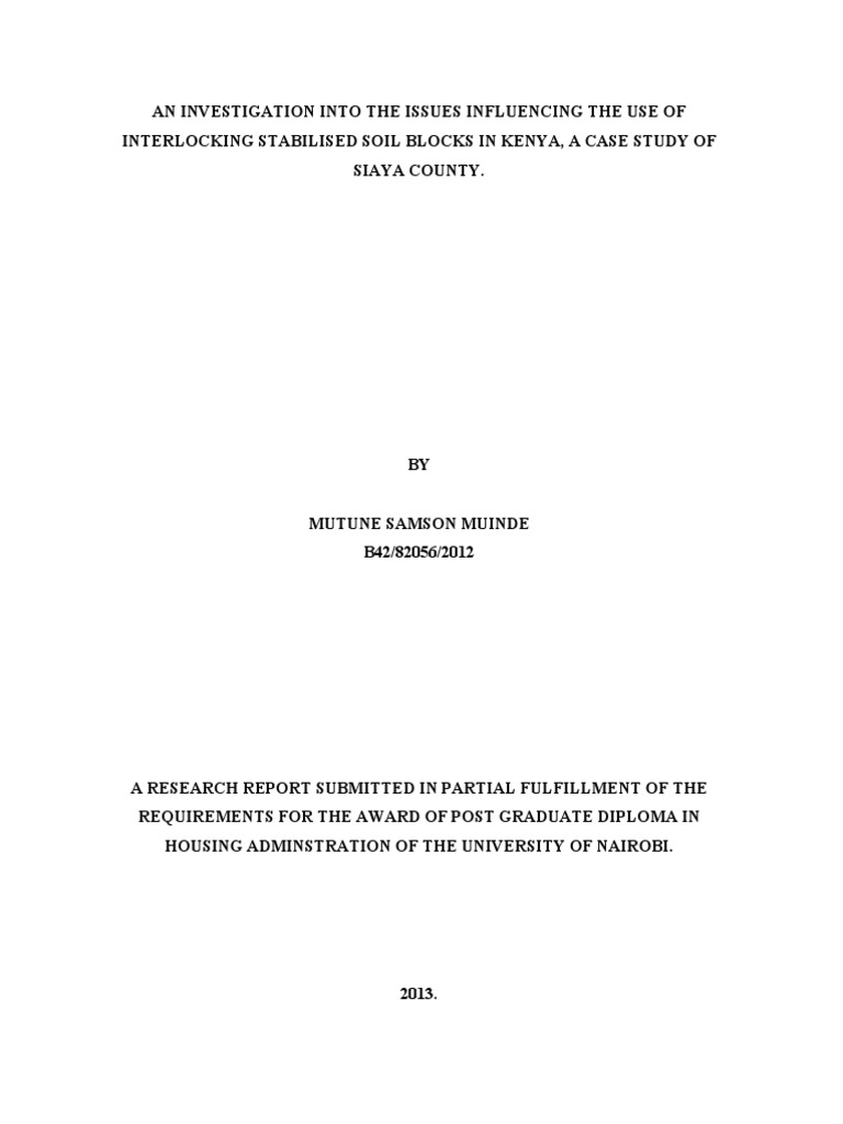 Issues in Interlocking Soil Blocks in Kenya | PDF | Masonry | Fly Ash