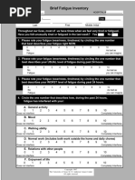 Piper Fatigue Scale | PDF | Fatigue (Medical) | Mental And Behavioural ...