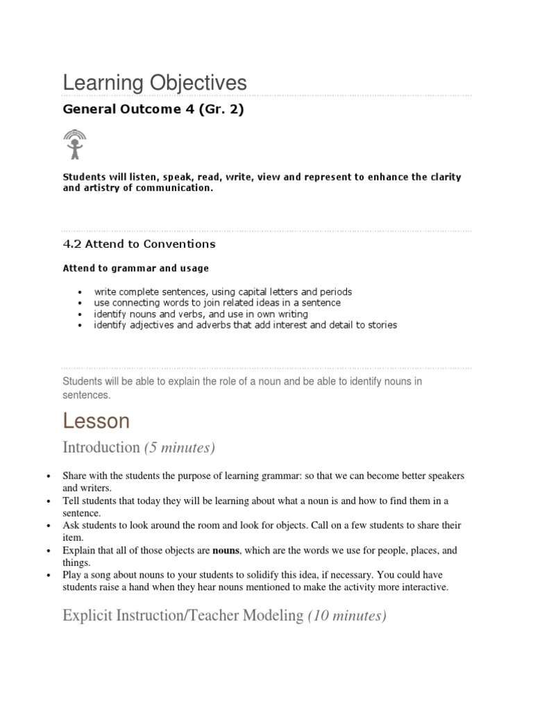 noun lesson plan.docx | Noun | Classroom