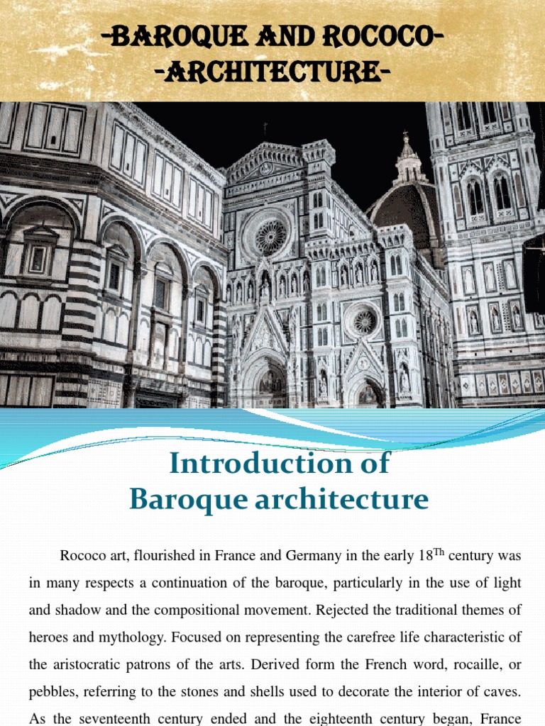Baroque and Rococo ARchitecture | PDF | Baroque | Art Media