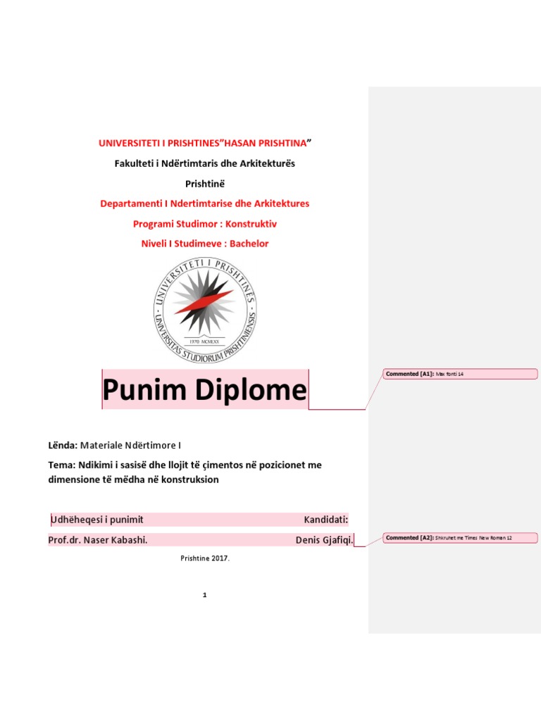 Punim Diplome - Kontrolluar 09.12.2017 | PDF